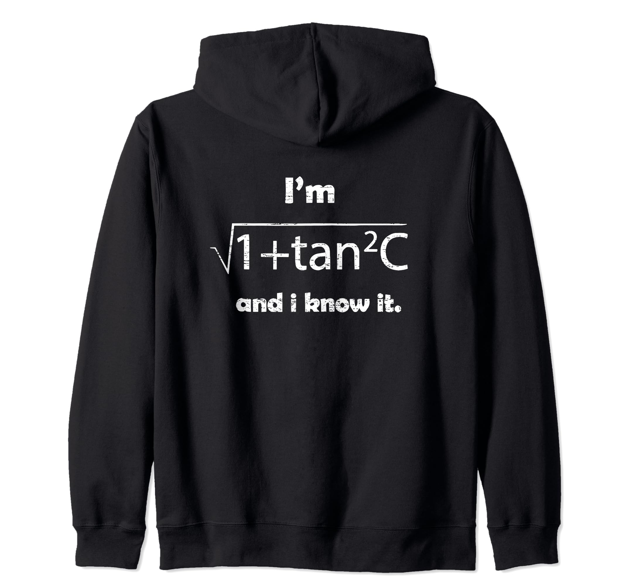 I'm Sexy Math Humor I'm Sec C And I know It (On Back) Zip Hoodie