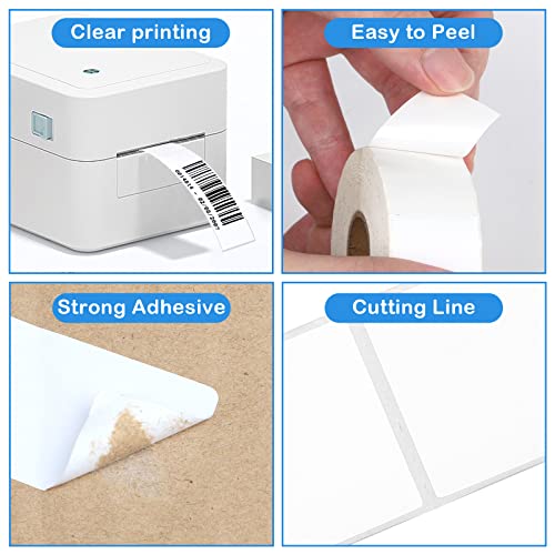 10 Rolls of 350 Lables 1 1/8”x3 1/2”Direct Thermal Labels for Barcodes, Address, Mailing Compatible with Rollo Label Printer & Zebra Desktop Printers [350 Labels/Rolls, 10Roll]