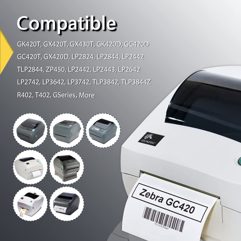 BETCKEY - 1" x 0.5" (25 mm x 13 mm) Small Labels Compatible with Zebra & More Label Printer,Premium Adhesive & Perforated [20 Rolls, 48600 Labels]