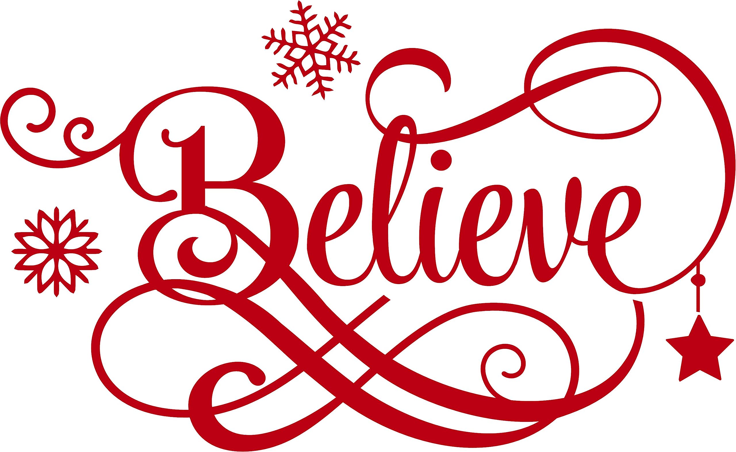 SEC Apparel Christmas Iron on for Shirts and More Believe
