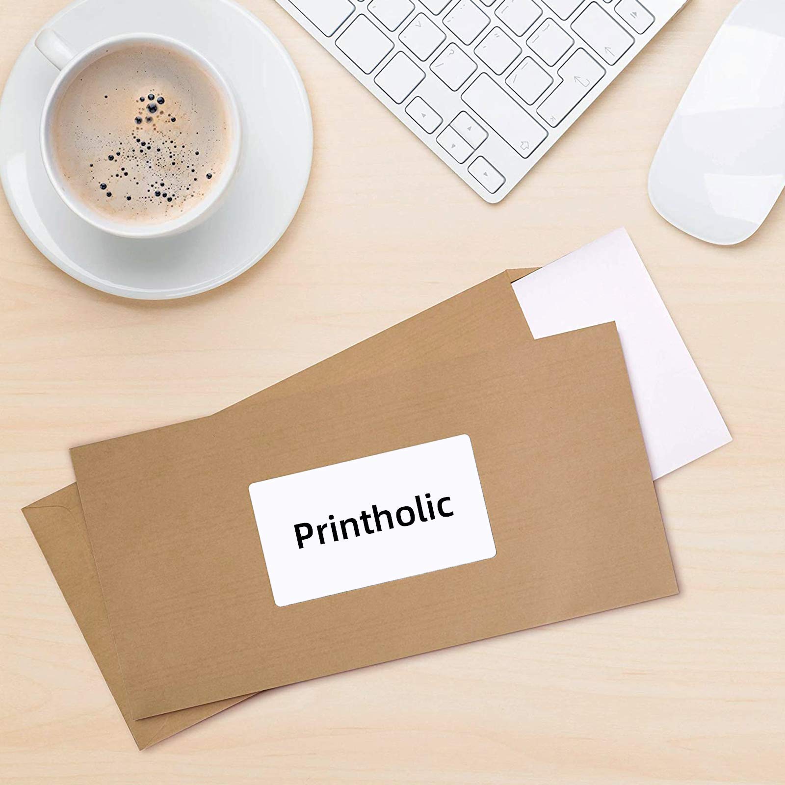 Printholic 12 Rolls 2" x 1" Direct Thermal Labels for Barcodes Postage Address Shipping Labels Compatible with Rollo & Zebra Desktop Printers Adhesive - 1300 Labels/Roll