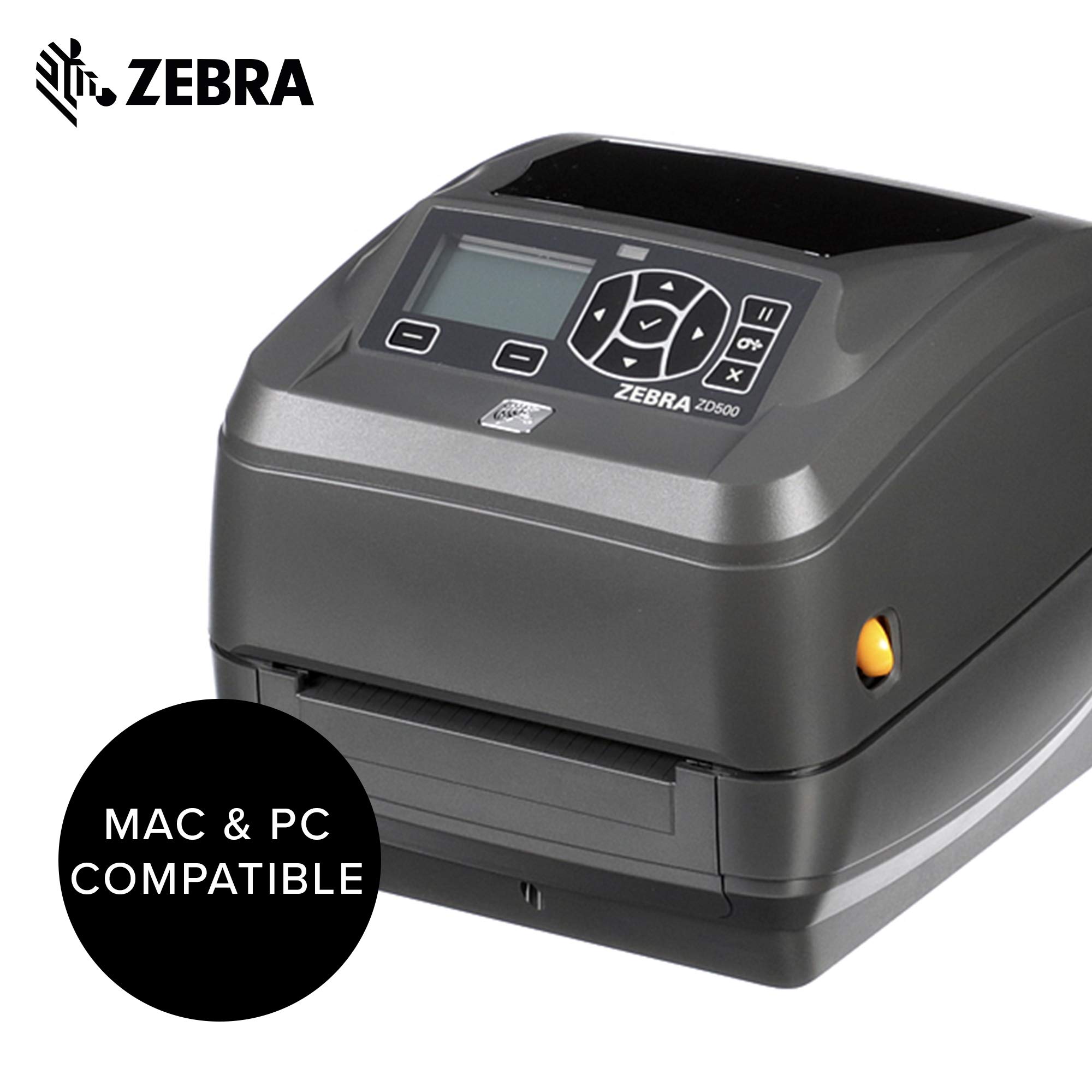 Zebra ZD500t Thermal Transfer Desktop Printer 203 dpi Print Width 4 in Ethernet Parallel Serial USB ZD50042-T01200FZ (Renewed)