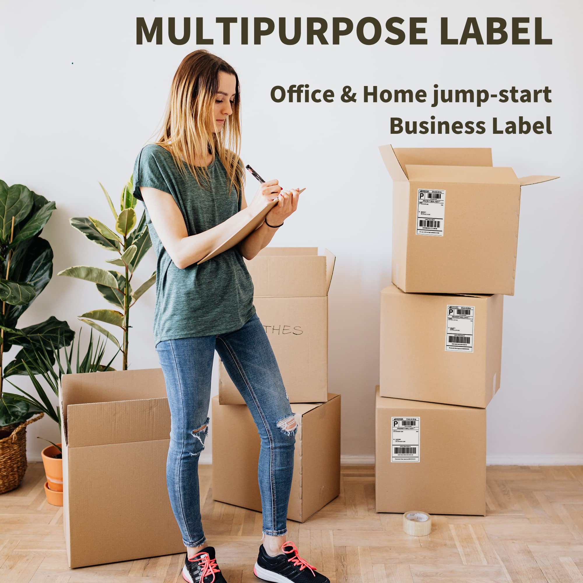 L LIKED 4x6 Thermal Shipping Labels, 10 Rolls, Compatible with Dymo 1744907, Compatible Zebra and Rollo Printers(220 Labels Per Roll)