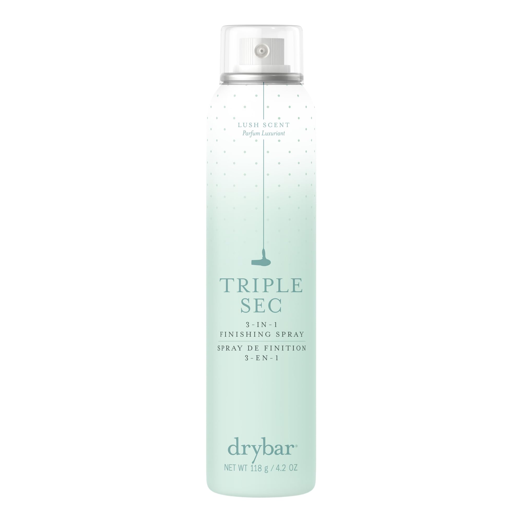 Drybar Triple Sec 3-in-1 Finishing Spray Lush Scent - Full Size | Adds Texture, Amplifies and Refreshes Hair for Fuller Styles & Absorbs Light Oils, All Hair Types