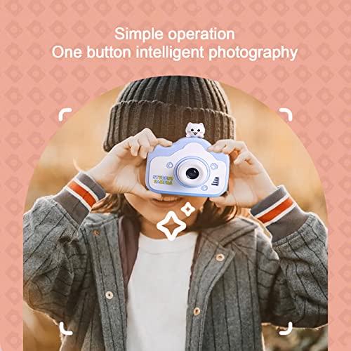 FITORON Children's HD Front and Rear Double Shot 2000w Mini 2.0 Inch Video Camera Game Music All-in-one Camera with 32GB Memory Card