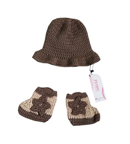 Pinbo® Baby Boys Photography Prop Crochet Knitted Cowboy Hat shoes