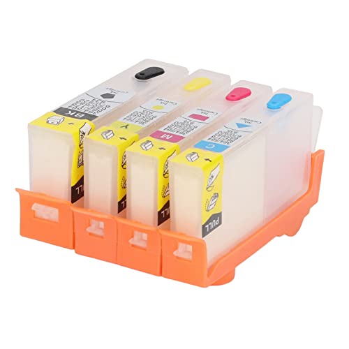Fafeicy 4PCS Ink Cartridge,Permanent Chip Replacement Refill Ink Cartridge PP for Office (HP 903)