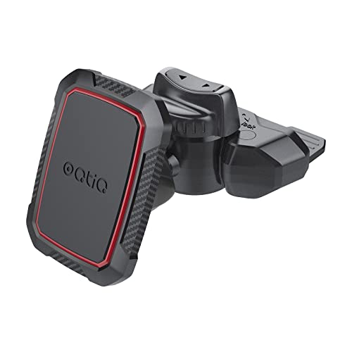 OQTIQ Magnetic CD Phone Car Mount for Car CD Player, CD Slot Car Phone Mount Holder with Built-in 6 Strong Magnets, Compatible with iPhone Samsung Galaxy LG and More