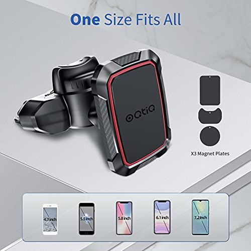 OQTIQ Magnetic CD Phone Car Mount for Car CD Player, CD Slot Car Phone Mount Holder with Built-in 6 Strong Magnets, Compatible with iPhone Samsung Galaxy LG and More