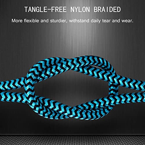 Boxeroo USB Type C Cable (3Pack 10ft), USB2.0 Fast Charge Nylon Braided USB C to USB A Charging Cable Compatible for Galaxy S10 S9 S8 Plus Note 9 8, LG V40 V30 G6 G5, Switch