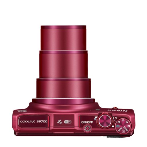 Nikon COOLPIX S9700 Compact Digital Camera - Red (16.0 MP, 30x Zoom) 3.0 inch