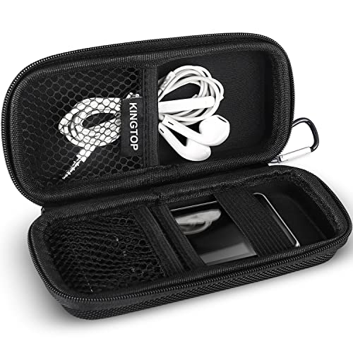 MP3 MP4 Player Case KINGTOP Durable Hard Shell Travel Carrying Case for MP3 MP4 Players,iPod Nano,iPod Shuffle,USB Cable,Earphones,Memory Cards,U Disk,Keys (L) (5.5x2.3x1.5inch)