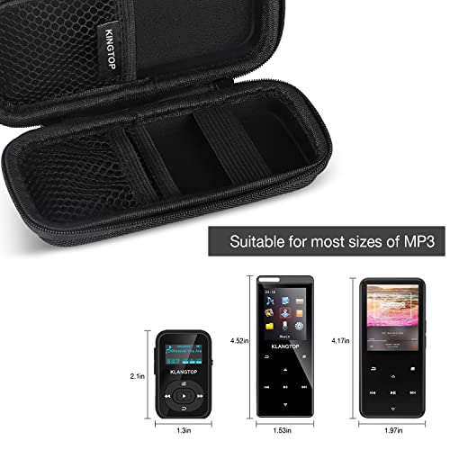 MP3 MP4 Player Case KINGTOP Durable Hard Shell Travel Carrying Case for MP3 MP4 Players,iPod Nano,iPod Shuffle,USB Cable,Earphones,Memory Cards,U Disk,Keys (L) (5.5x2.3x1.5inch)