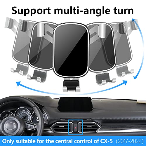 musttrue LUNQIN Car Phone Holder for 2017-2023 Mazda CX-5 CX5 Auto Accessories Navigation Bracket Interior Decoration Mobile Cell Mirror Phone Mount