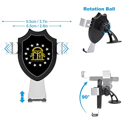 Flag of Georgia Car Phone Holder Mount Universal Cellphone Vent Clamp for Dashboard Windshield Stand