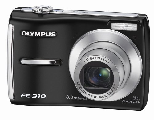 Olympus FE-310 8MP Digital Camera with 5x Optical Zoom (Black)