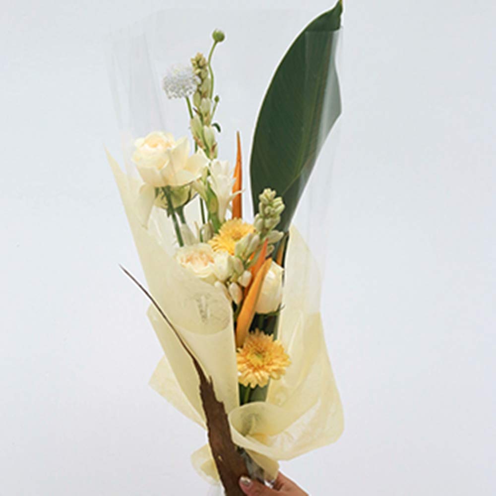 BBJ WRAPS Korean Wrapping Paper Gift Flower Wrapping Cotton Waterproof Bouquet Packaging Tissue Paper Florist Supplies 15 Sheets, 22.8 x 22.8 Inch (White) Product Name