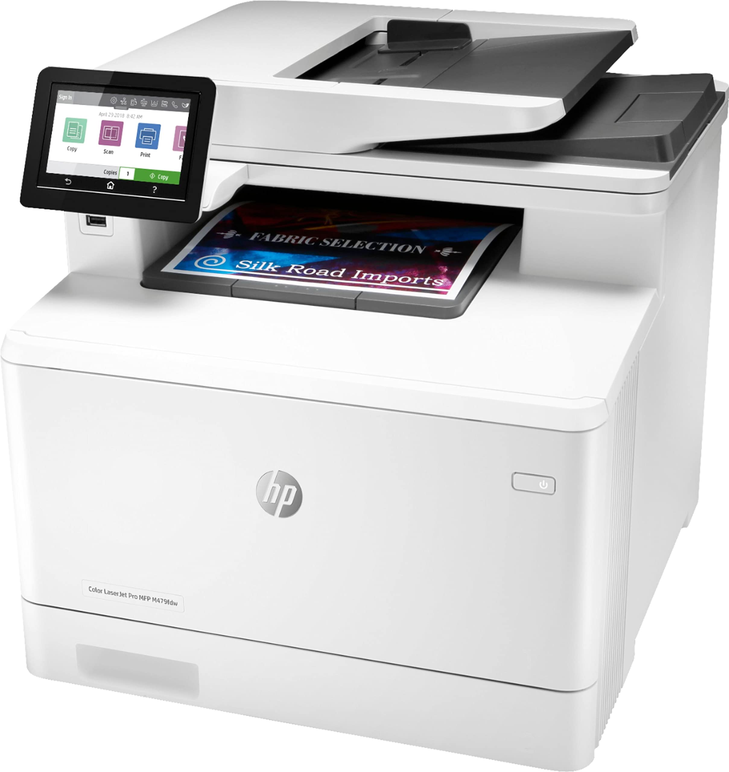HP Color LaserJet Pro M479fdw Compact Wireless All-in-One Laser Printer, Print Scan Copy Fax, 4.3" Color Touchscreen, Auto 2-Sided Printing, WIFI, USB 2.0, 28ppm, 50-sheet, 600x600DPI, White,Durlyfish