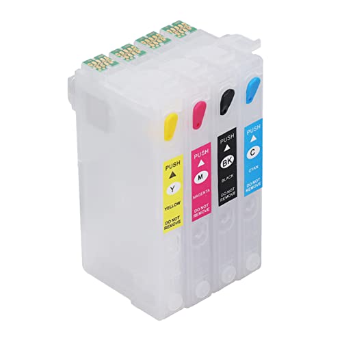Hilitand Printing Ink Cartridge 4 Colors Inkjet Cartridge PP BK C M Y Ink Cartridges Replacement for Photo Paper Document (ICBK84/ICC84/ICM84/ICY84)