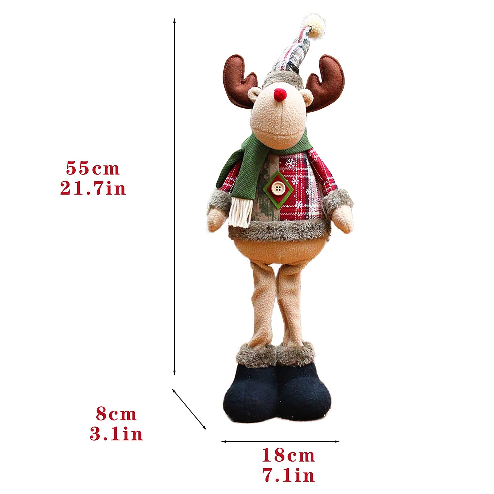 GIANTHONG Snowman Reindeer Santa Claus Christmas Decorations Figurine Christmas Ornament Standing Home Decorations Doll