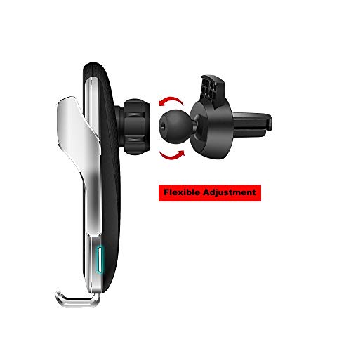 Survival-Pax Co. Smart Sensor Wireless Car Charger Mount, Automatic Clamping QC/QI 10W Fast Charging Car Charger Holder Compatible with iPhone 11/Xs/Xs Max/XR/X,Samsung Note 9/S9/ S9+/S8 etc (Gold)