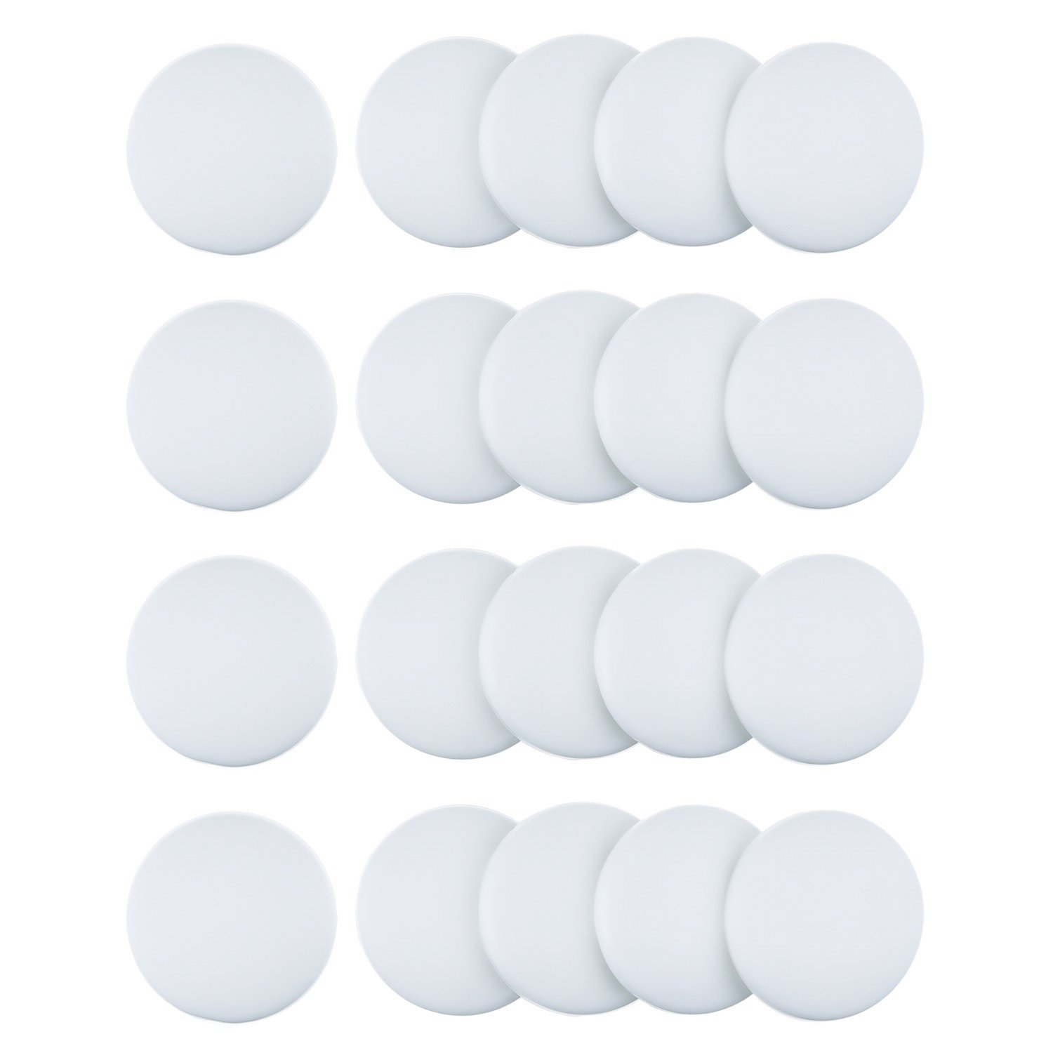 Outus 20 Pieces Door knob Wall Protectors Wall Guards Stoppers Door Handle Bumper Self Adhesive Round Rubber Stop, White
