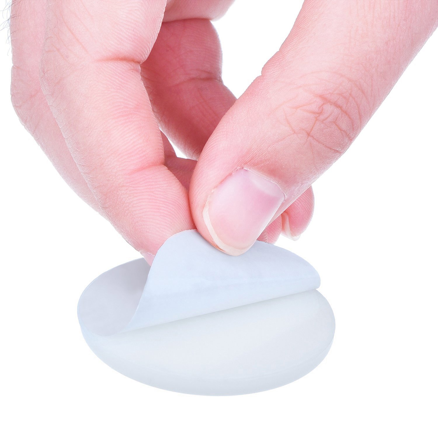 Outus 20 Pieces Door knob Wall Protectors Wall Guards Stoppers Door Handle Bumper Self Adhesive Round Rubber Stop, White