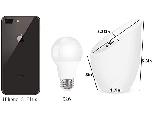 2 Pack Plastic Lampshade, 5.7 inch High, 4.1 inch Diameter, 1.65 inch Fitter, Replacement Plastic Lamp Shade for LED Floor Lamp