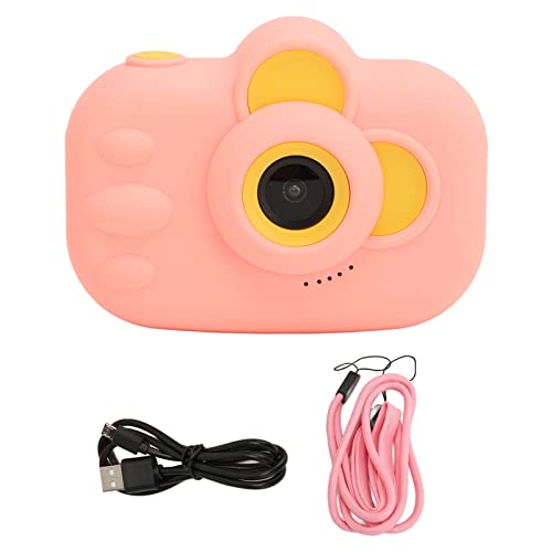 Hidyliu 1080P Kids Digital Camera - 2inch Kids Camera Cute Cartoon Design HD Digital Children Selfie Camera for Birthday (Pink)