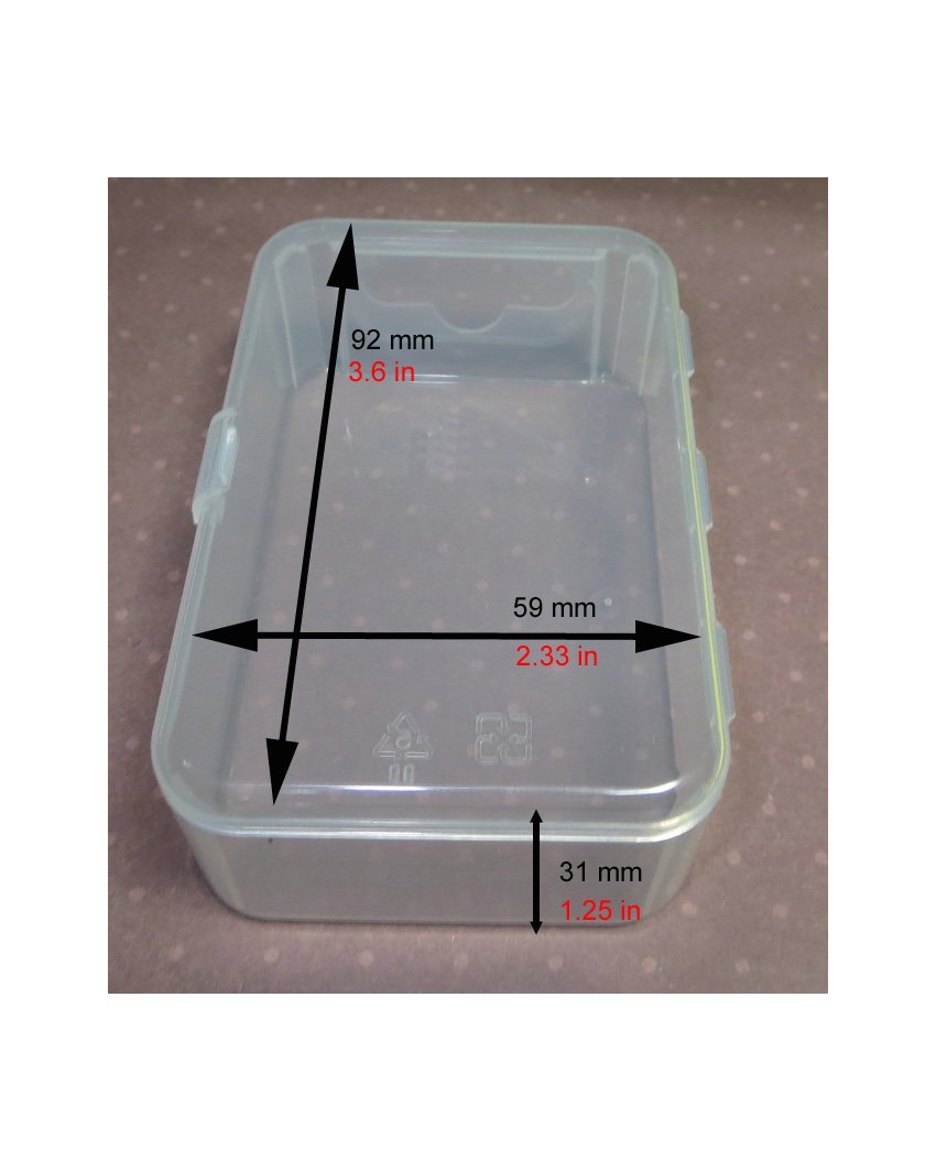 Maymom Small Plastic Box with Hinged Lid for Small Parts, Crafts, Beads, Jewelry and Watch Parts (6 Boxes, Clear)