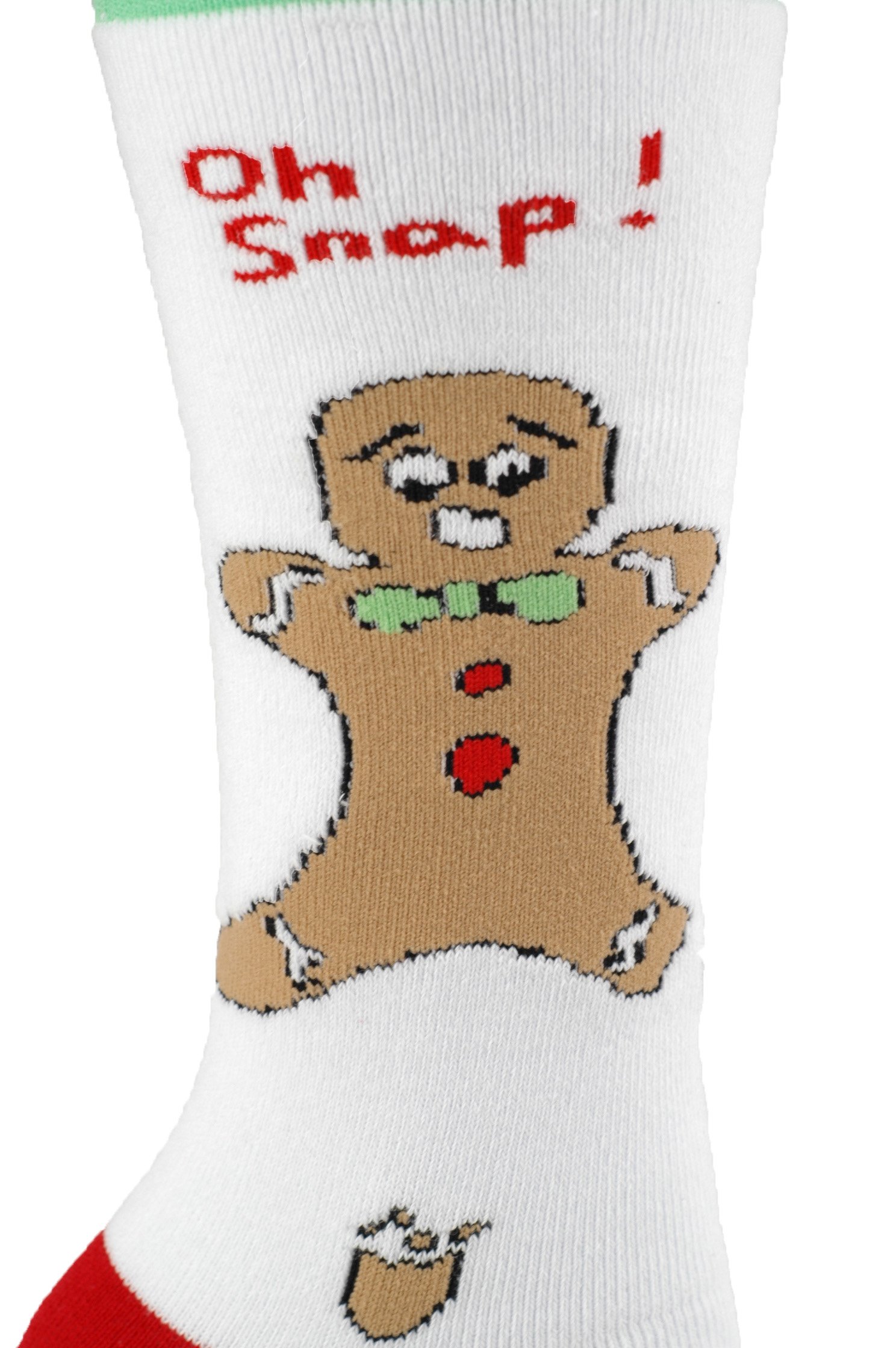 Tree Buddees Unisex Adult - Oh Snap! Funny Gingerbread Man Christmas Socks