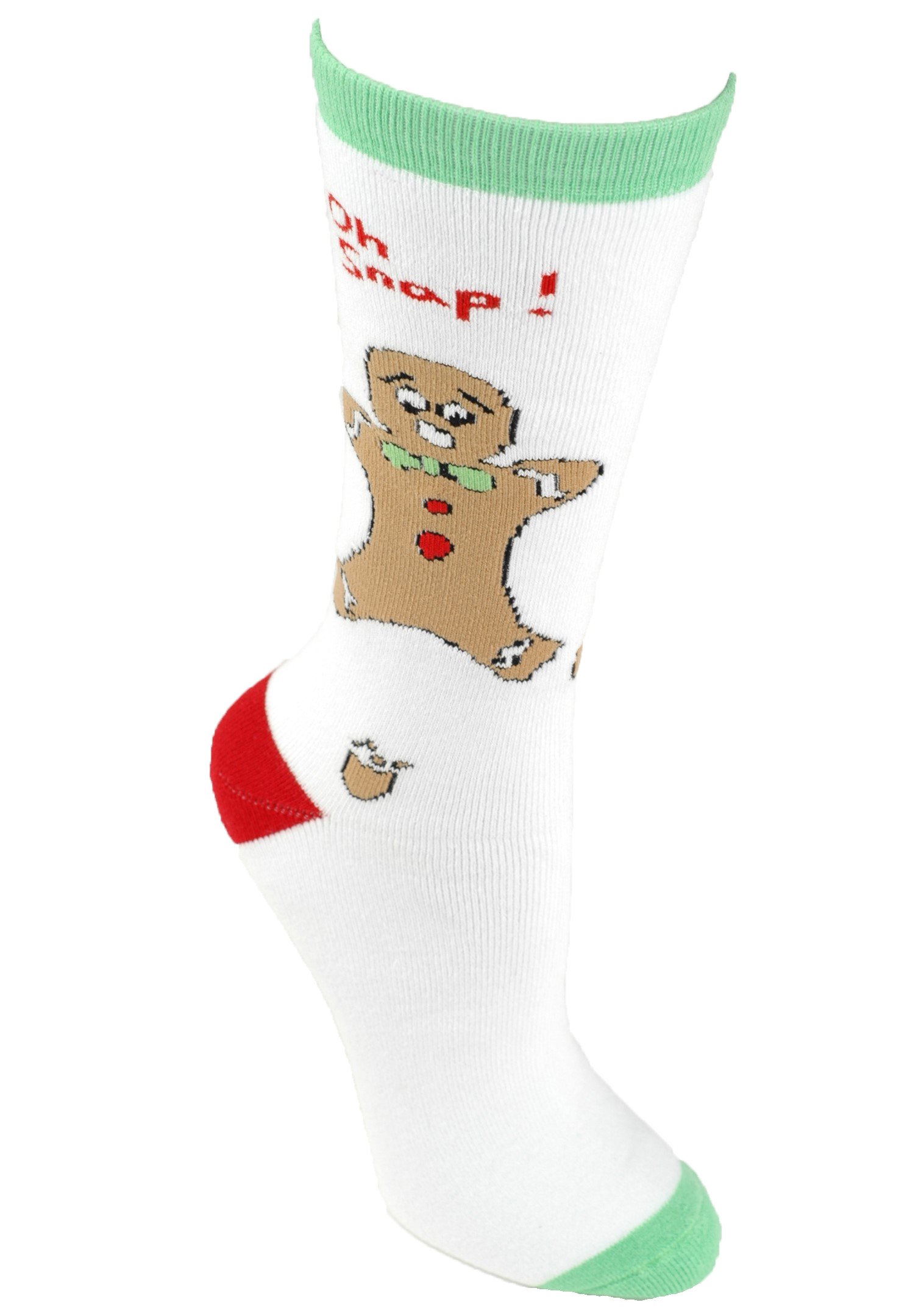 Tree Buddees Unisex Adult - Oh Snap! Funny Gingerbread Man Christmas Socks