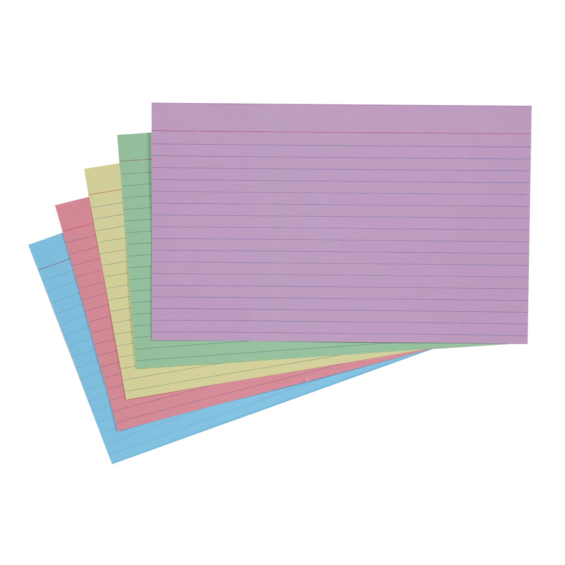 Amazon Basics Ruled Color Index Cards, 5" x 8", 300 Cards