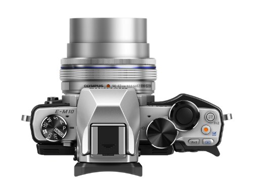 Olympus OM-D E-M10 with M.Zuiko ED 14-42mm 1:3.5-5.6 EZ Lens - Silver - International Version (No Warranty)