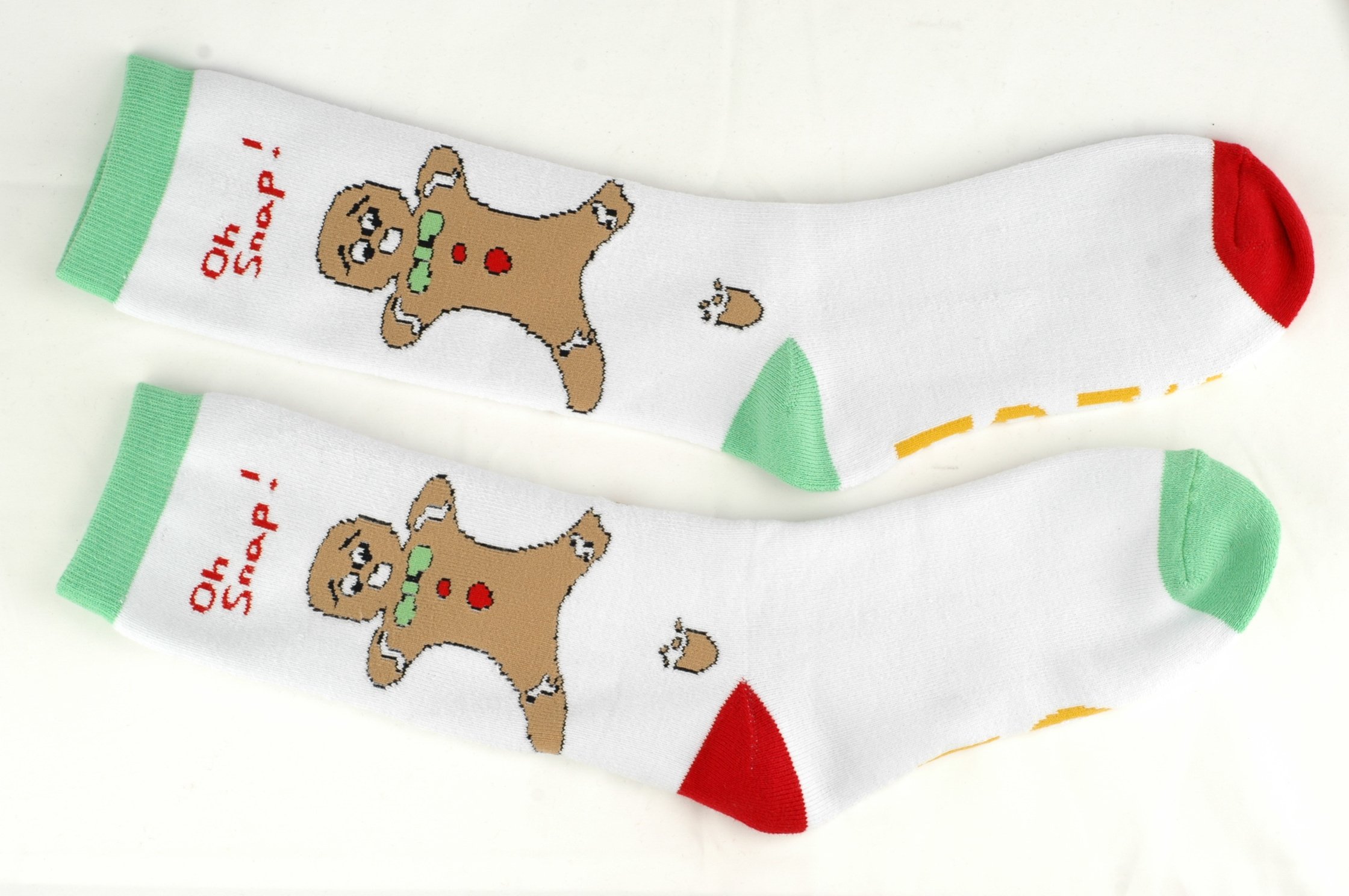 Tree Buddees Unisex Adult - Oh Snap! Funny Gingerbread Man Christmas Socks
