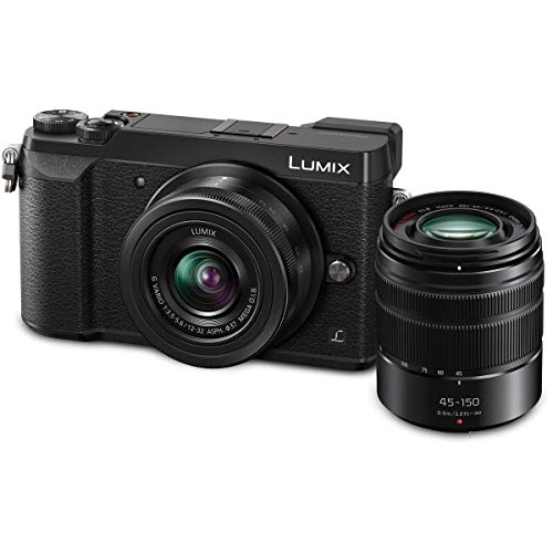 Panasonic Lumix DMC-GX85 Mirrorless Camera Black with Lumix G Vario 12-32mm f/3.5-5.6 & 45-150mm F4.0-5.6 Lenses - Bundle with Camera Case, 32GB SDHC Card, 52mm Filter Kit, Mac Software, and More