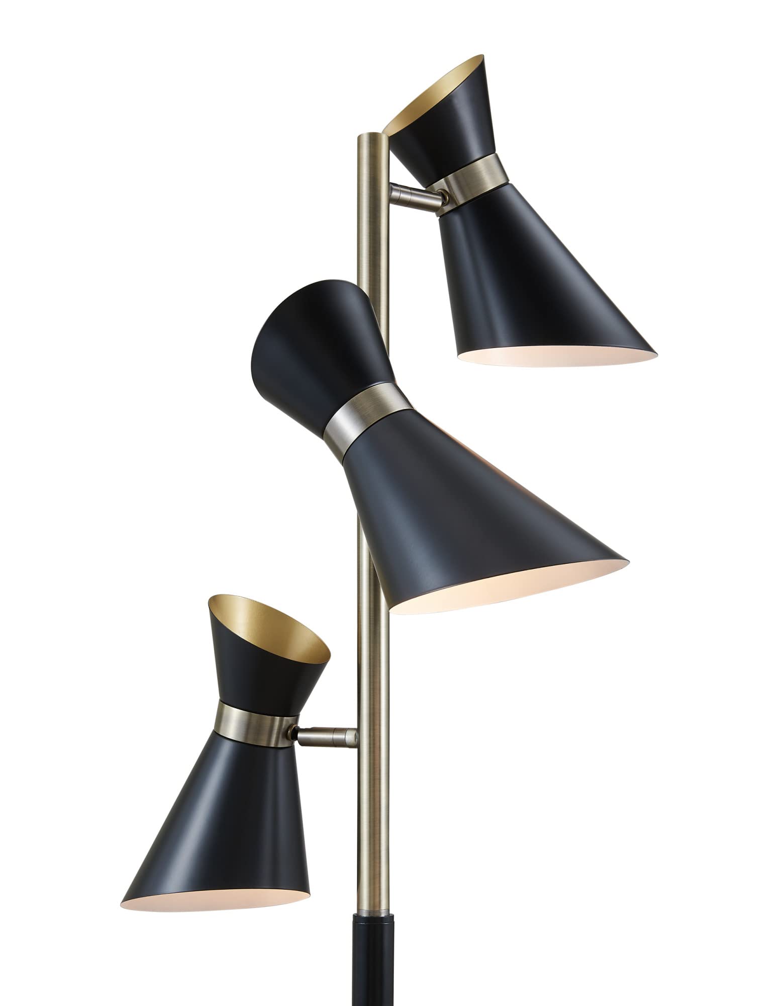 Lite Source Jared Antique Brass Three-Light Floor Lamp (LS-83138)