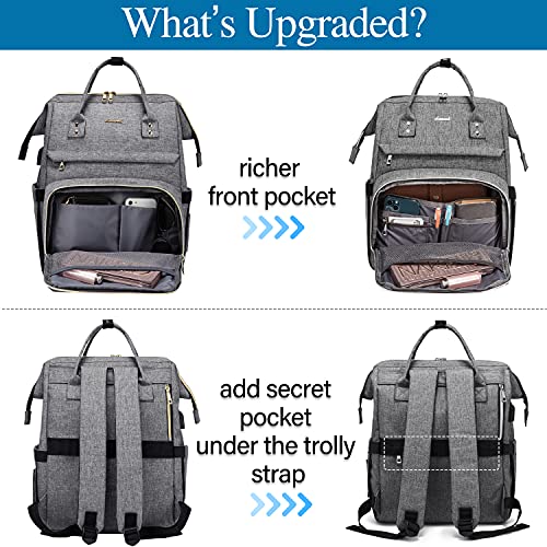 LOVEVOOK Laptop Backpack for Women,17 Inch Work Travel Bag Computer Bags Teacher Doctor Nurse Bags College Backpack Purse (Upgraded)