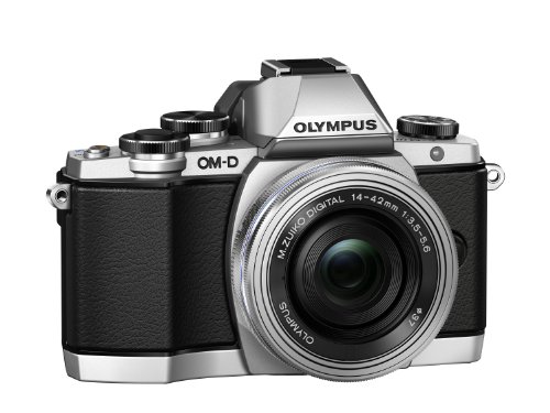 Olympus OM-D E-M10 with M.Zuiko ED 14-42mm 1:3.5-5.6 EZ Lens - Silver - International Version (No Warranty)