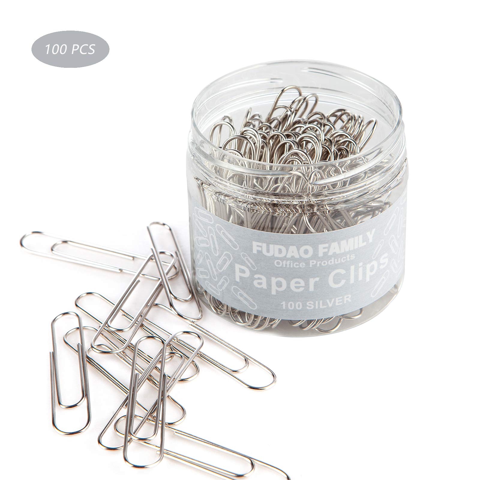 Jumbo Paper Clips, 2 Inch Paper Clip, 100 pcs Large Paperclips (Jumbo, Silver)