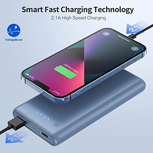 Power Bank 26800mAh Portable Charger,High Capacity Charging External Cell Phone Battery Pack with 2 Outputs Ports Compatible with iPhone 13/12/ 11, Android Samsung Galaxy/Pixel/Tablet & etc(Blue)