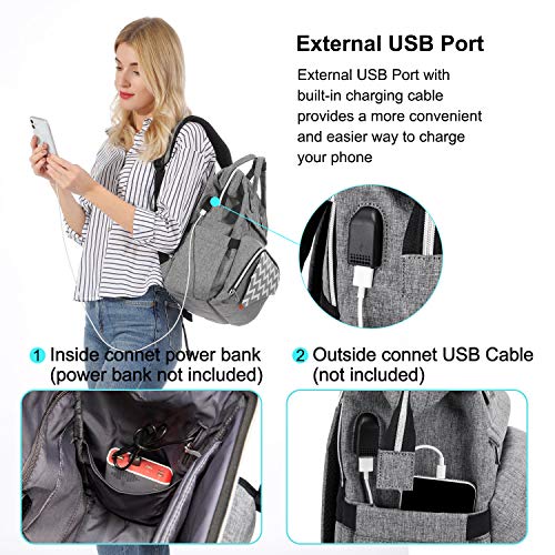 LOVEVOOK Laptop Backpack for Women,17 Inch Work Travel Bag Computer Bags Teacher Doctor Nurse Bags College Backpack Purse (Upgraded)