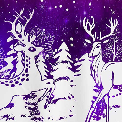 FEAPHY Women's Vintage Christmas Dress Elk Snowflake Print Sleeveless Flare Dress (3-Elk, M)