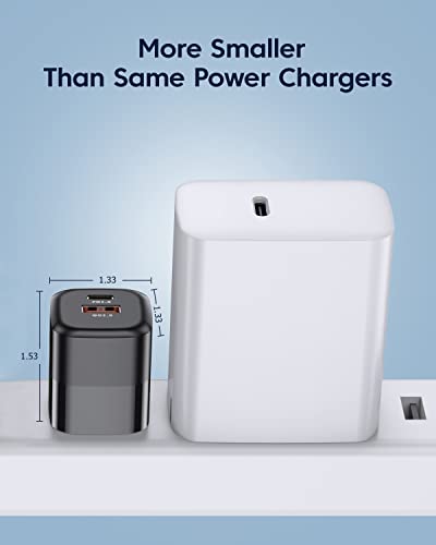 Kuulaa Usb C Charger Fast Charging Block,35W Max GaN Dual Port PD 3.0 & QC 3.0 Type C Charging Block With Usb C Cable for iPhone 14/13/12/11/Samsung Galaxy S23 Ultra/S22 Ultra/Macbook Pro/Air And More