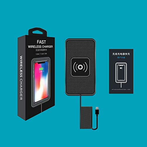 Wireless Charger,POLMXS Car Wireless Charging pad 10W Fast Wireless car Charger qi Phone Charger pad for car Wireless Phone Charger for Andriod Cell Phone Charging mat Galaxy Note10/S21/S10/S9(C3)