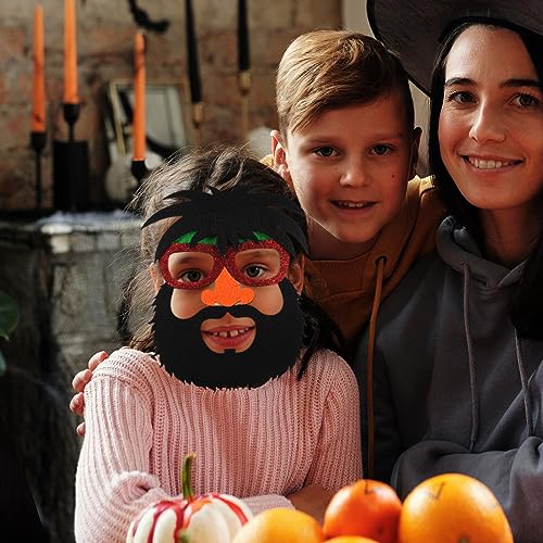 ABOOFAN Christmas Decor Halloween Eyeglasses Beard Mask Cartoon Pineapple Glasses Frame Beard Halloween Party Photo Booth Props Outdoor Halloween Decorations
