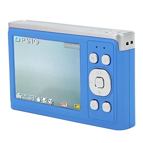 Portable Camera, 50MP 14in Screw Interface LED Digital Camera Fill Light 16X Zoom with Strap for Video Recording Blue