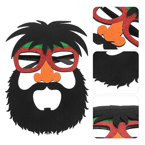 ABOOFAN Christmas Decor Halloween Eyeglasses Beard Mask Cartoon Pineapple Glasses Frame Beard Halloween Party Photo Booth Props Outdoor Halloween Decorations