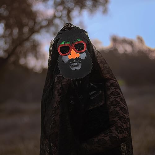 ABOOFAN Christmas Decor Halloween Eyeglasses Beard Mask Cartoon Pineapple Glasses Frame Beard Halloween Party Photo Booth Props Outdoor Halloween Decorations