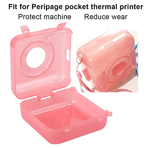 Qinlorgo Pocket Printer Case, Exquisite Sturdy Printer Protective Shell, for Peripage(Pink)